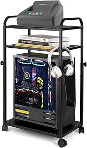 Amazon.com: Bfttlity Height Adjustable Computer Tower Stand, PC Stand 3 ...