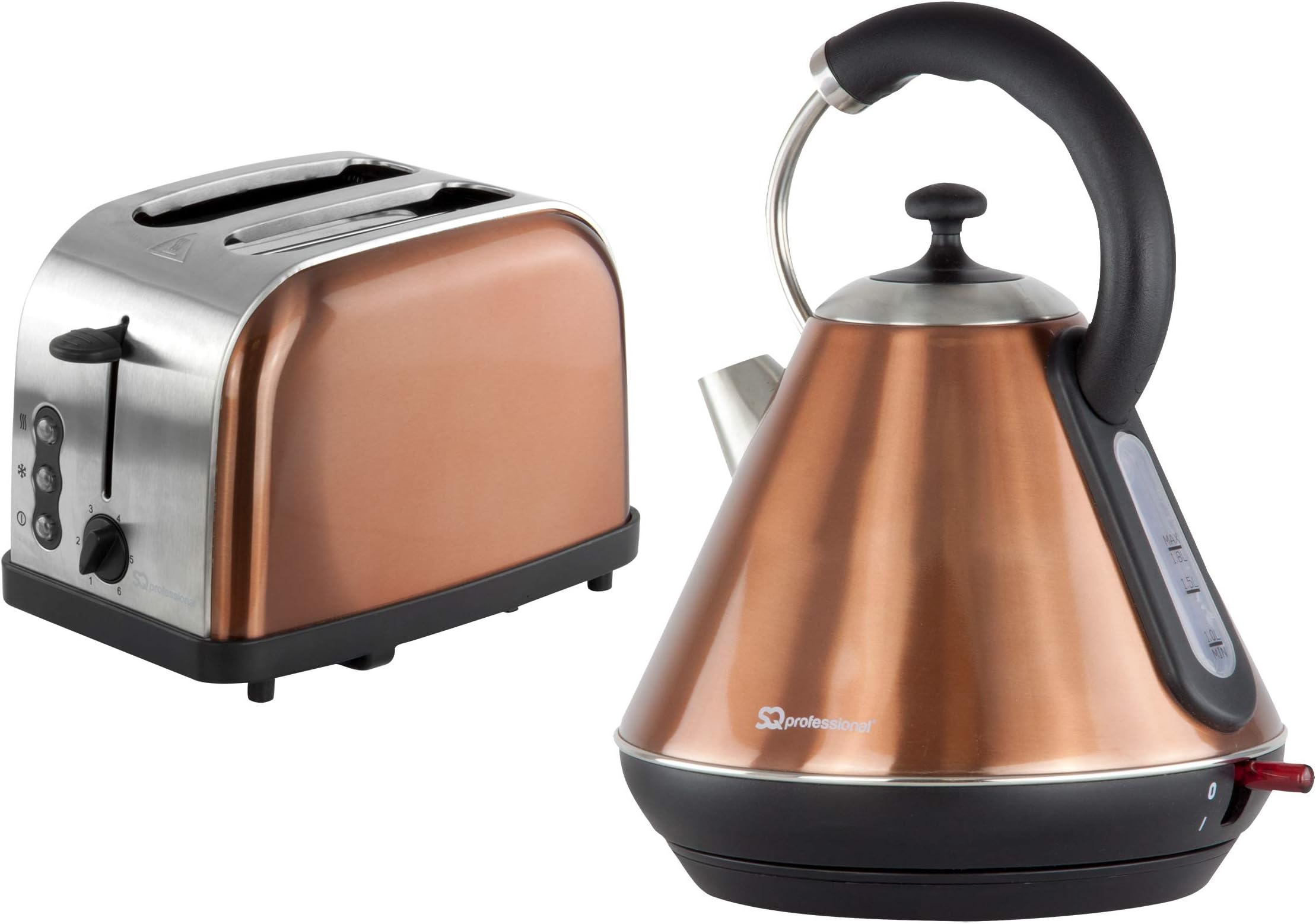 SQ Professional Breakfast Set 2pc Kettle 2200W & 2 Slice Toaster 900W ...