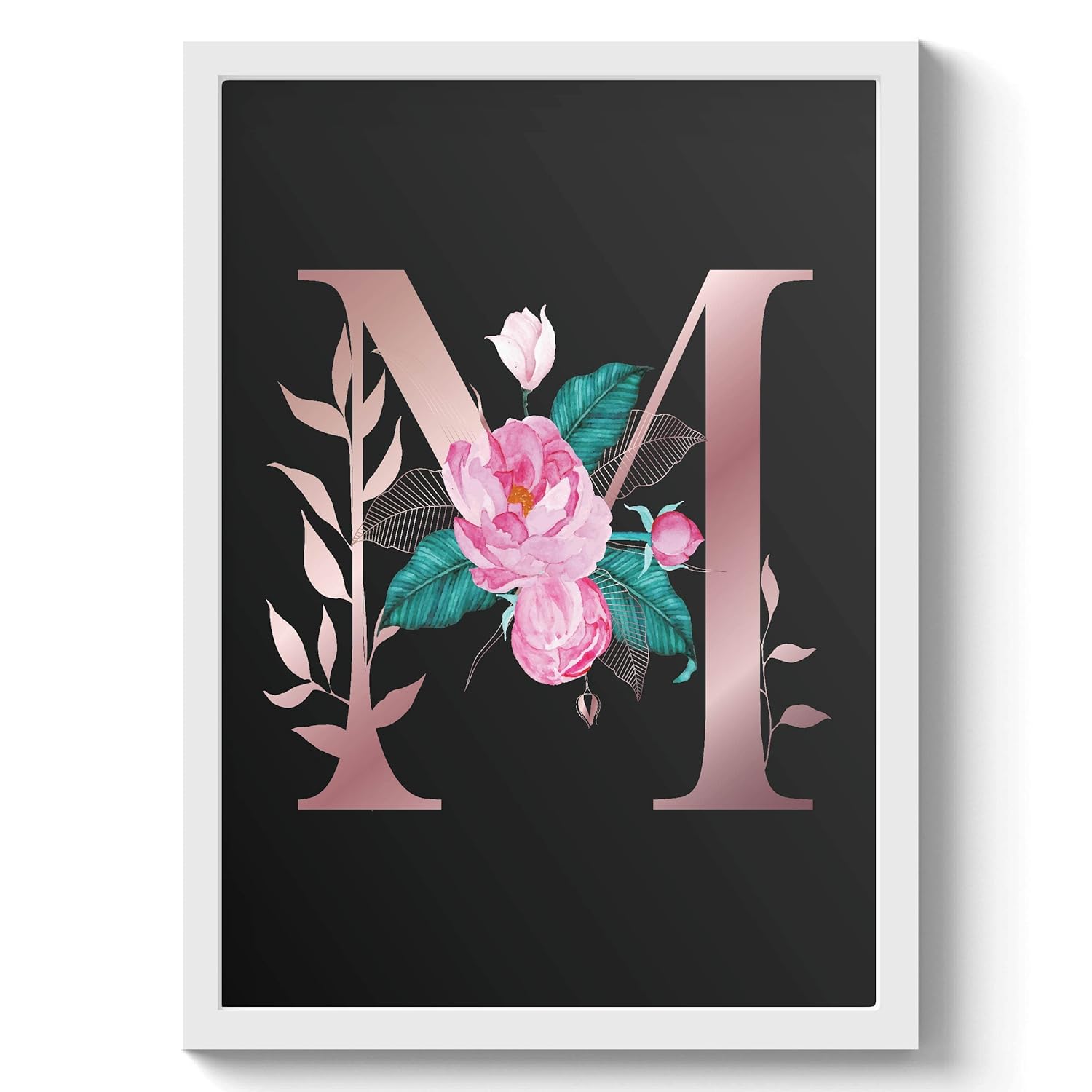 GS DECOR Letter 'M' Initial Monogram Wall Art Frames Painting l Arylic ...