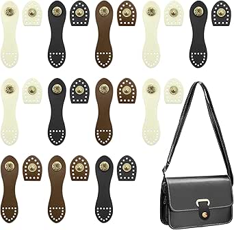 Amazon.com: 12 Pack Leather Snap Buckles Bag Straps Button String ...