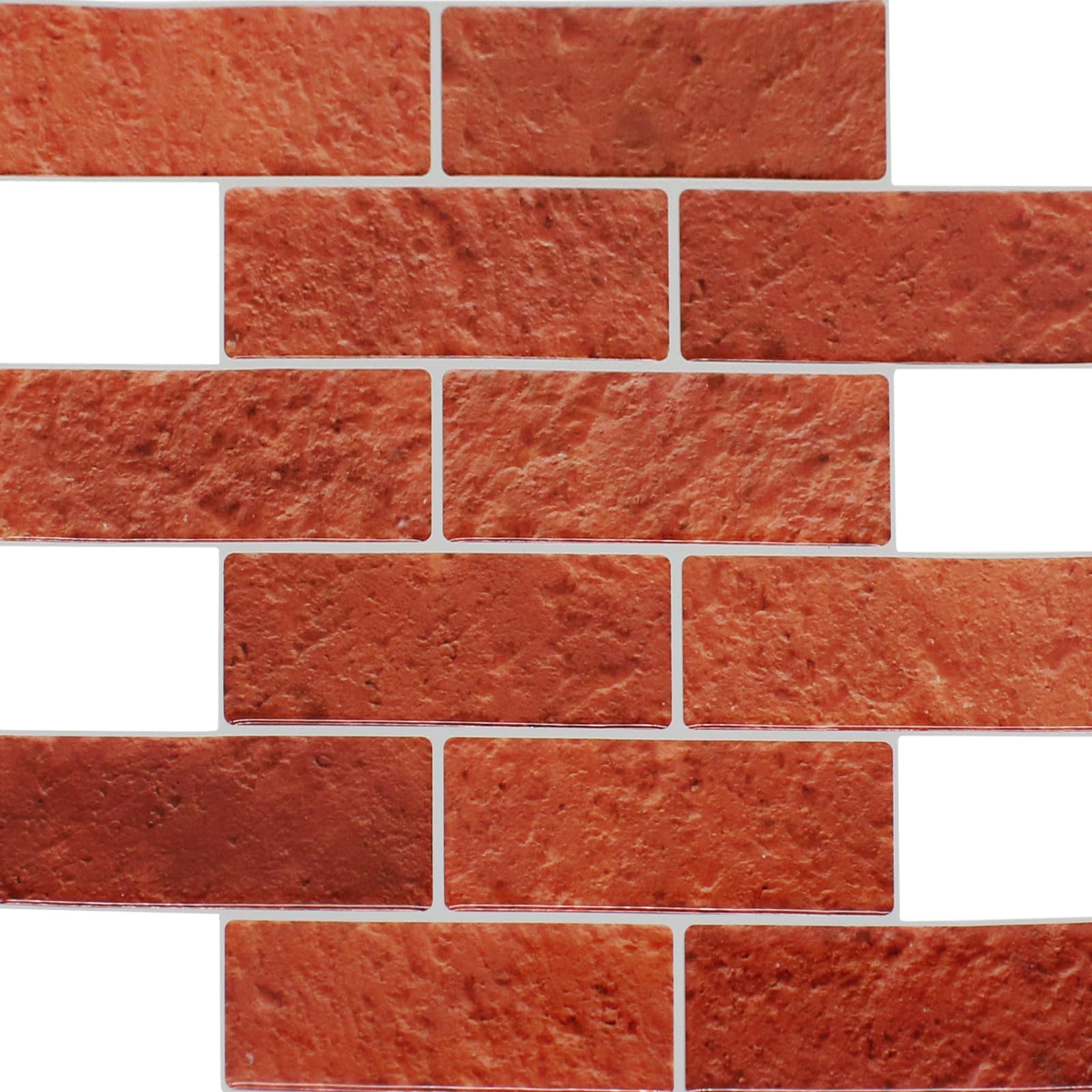 Amazon.com: Raiuyow 12'' x 12'' 3D Faux Brick Wallpaper Self Peel and ...