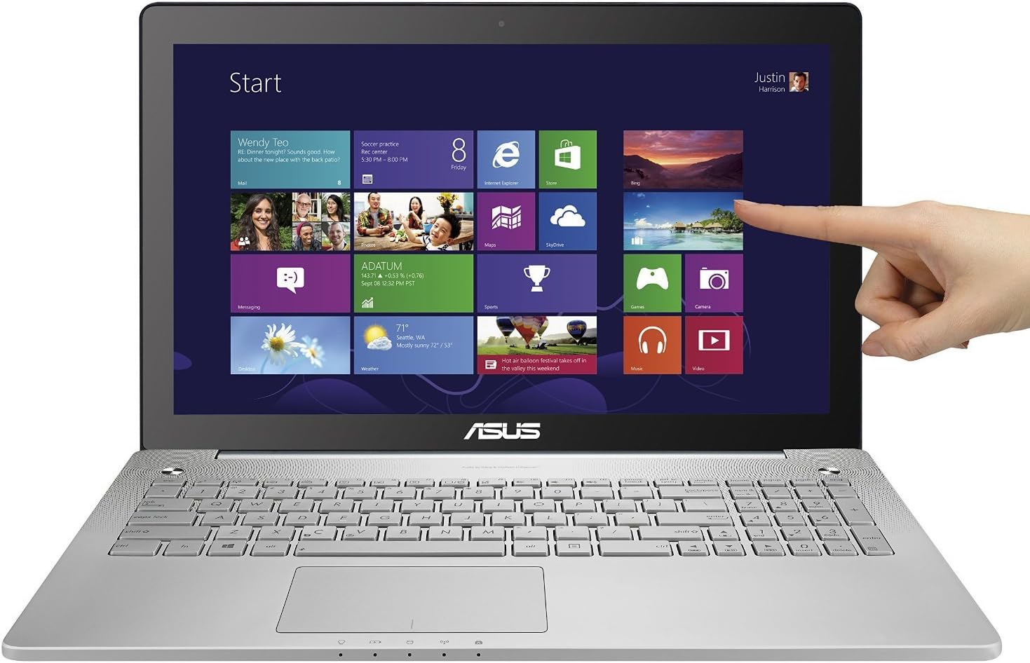Amazon.com: ASUS N550J 15.6-Inch Laptop (Intel Core i7-4700HQ 2.4GHz ...