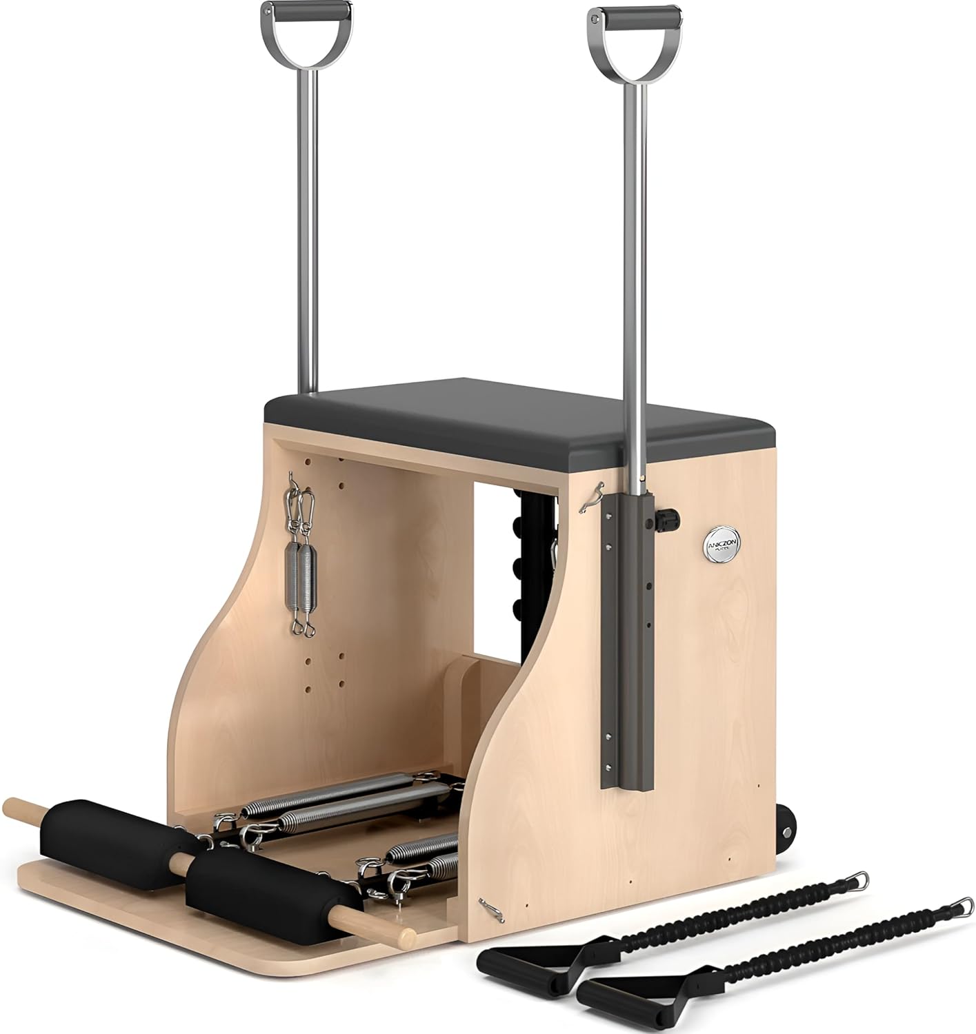 Amazon.com : RIOWLAU Split-Pedal Stability Chair with Handles, Maple ...