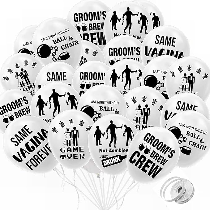 Amazon.com: 20pcs(5 styles) Funny Hilarious Bachelor Party Latex ...