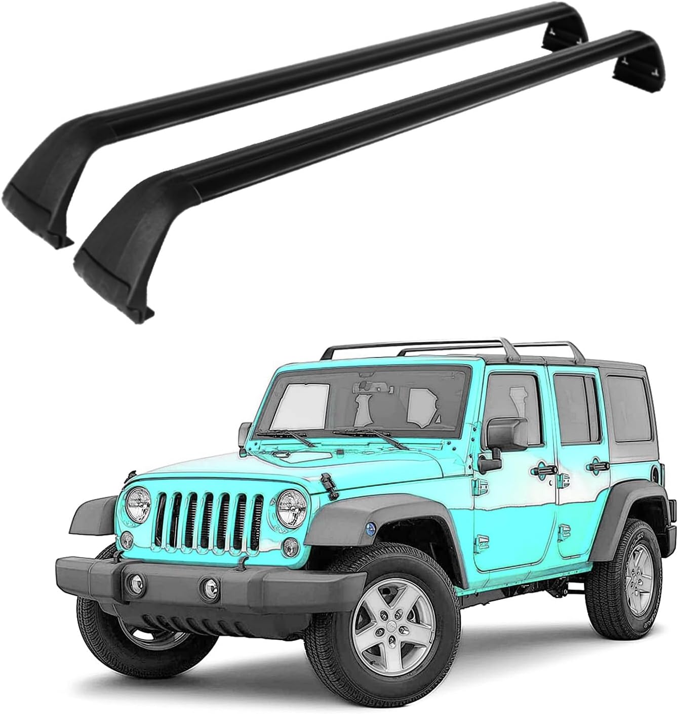 Amazon | ルーフラック クロスバー カヤックカーゴキャリア Jeep Wrangler Rubicon JK JL ...