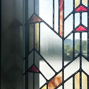 Amazon.com: ChicSkin Original Hand Drawn Faux Stained Glass Window Film ...