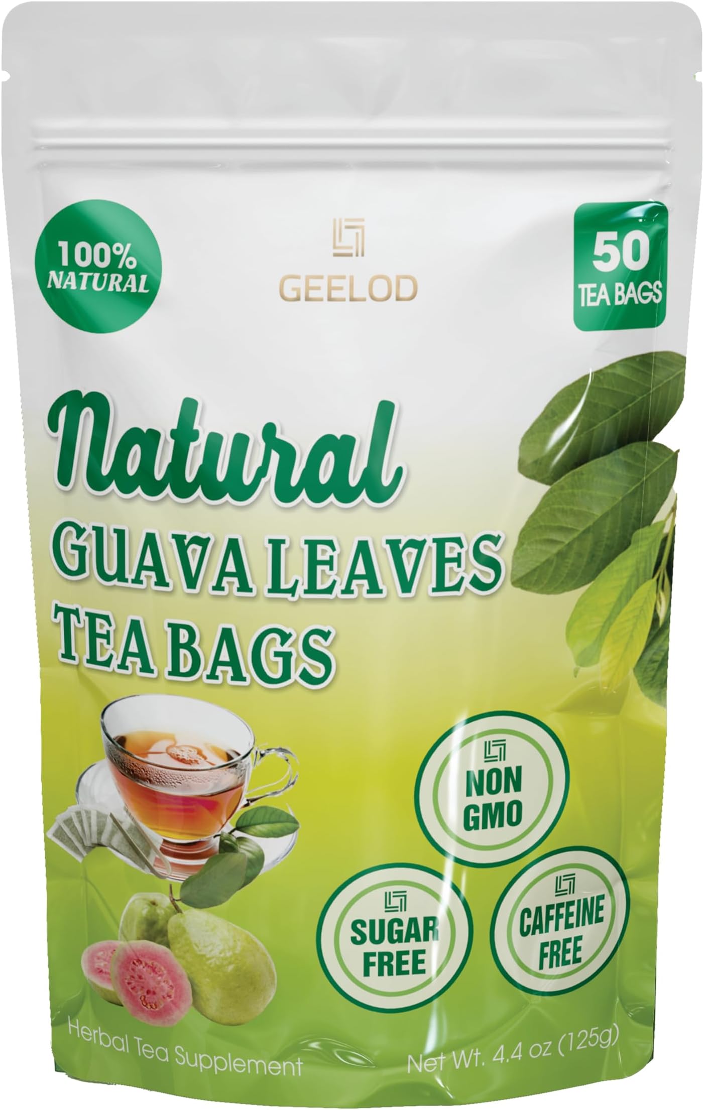 Amazon.com : 50 Premium Guava Leaf Tea Bags, 100% Natural and Pure from ...