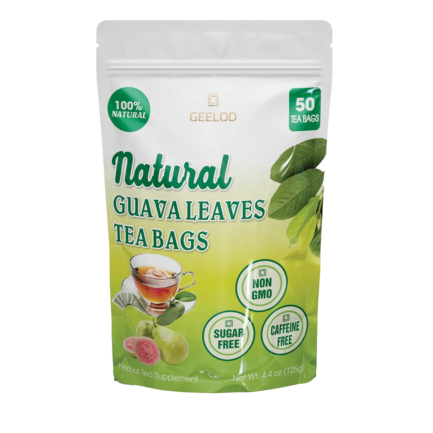 Amazon.com : 50 Premium Guava Leaf Tea Bags, 100% Natural and Pure from ...