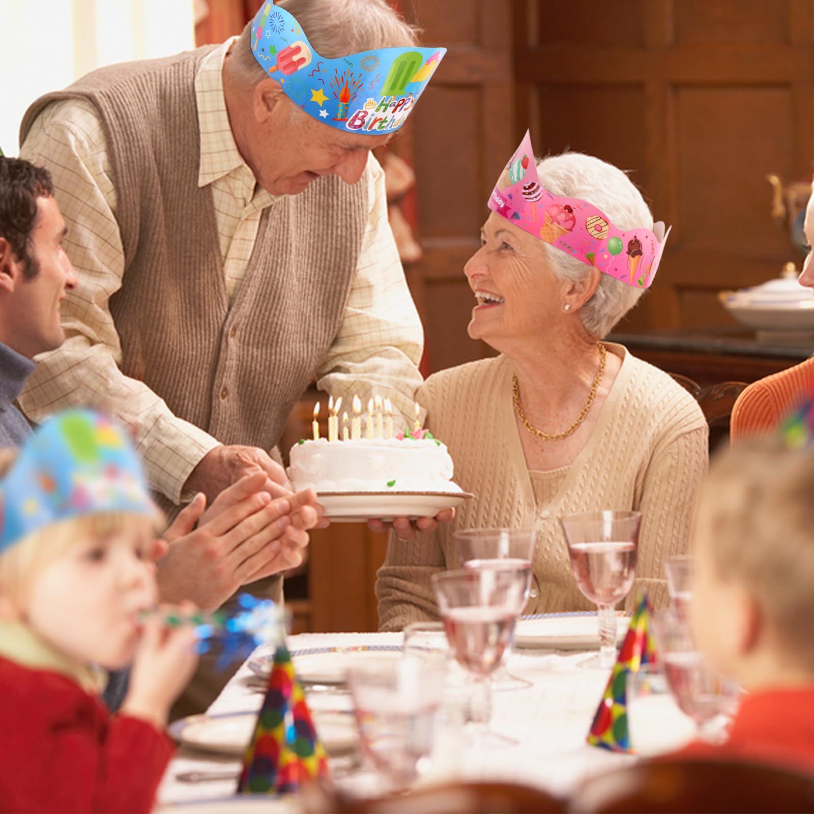 Snapklik.com : 30 Pieces Birthday Crowns For Classroom Adjustable Cute ...