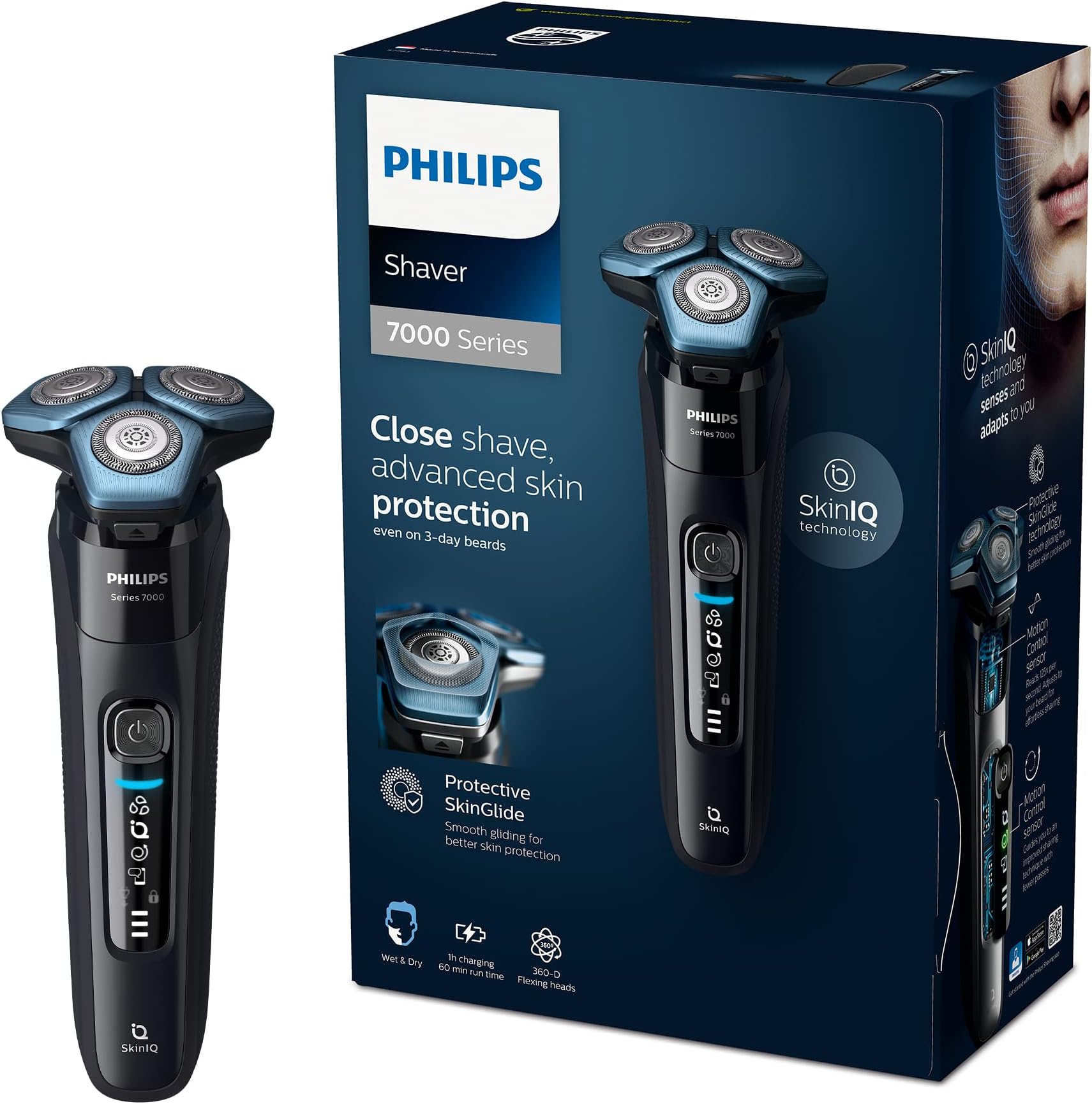 Amazon.com: Philips Electric Shavers for Men, Rechargeable Wet/Dry ...