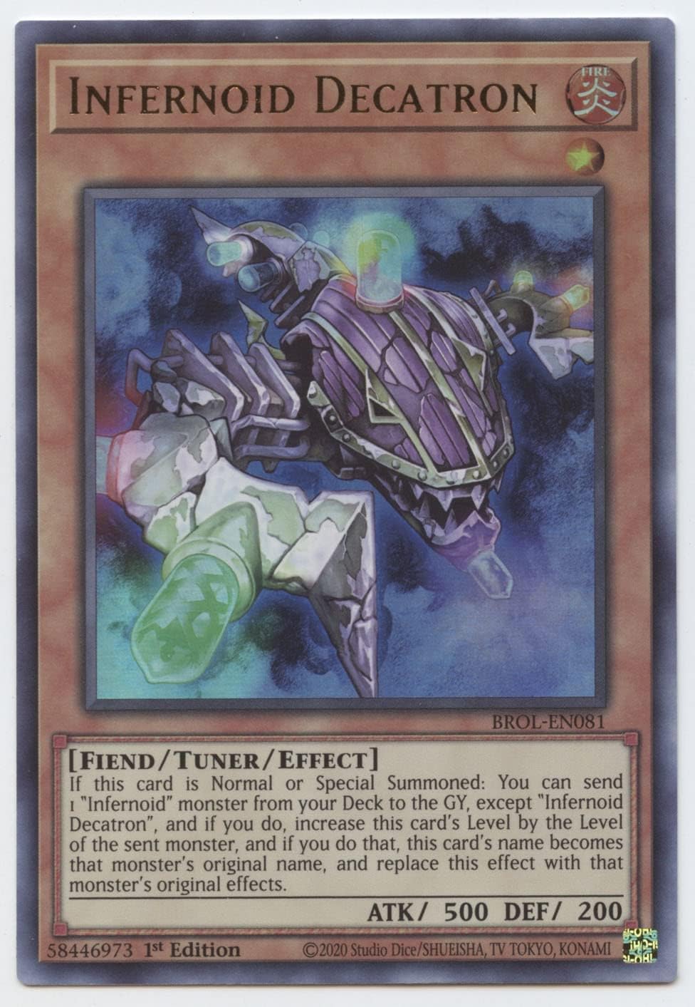 Amazon.com: Infernoid Decatron - BROL-EN081 - Ultra Rare - 1st Edition ...