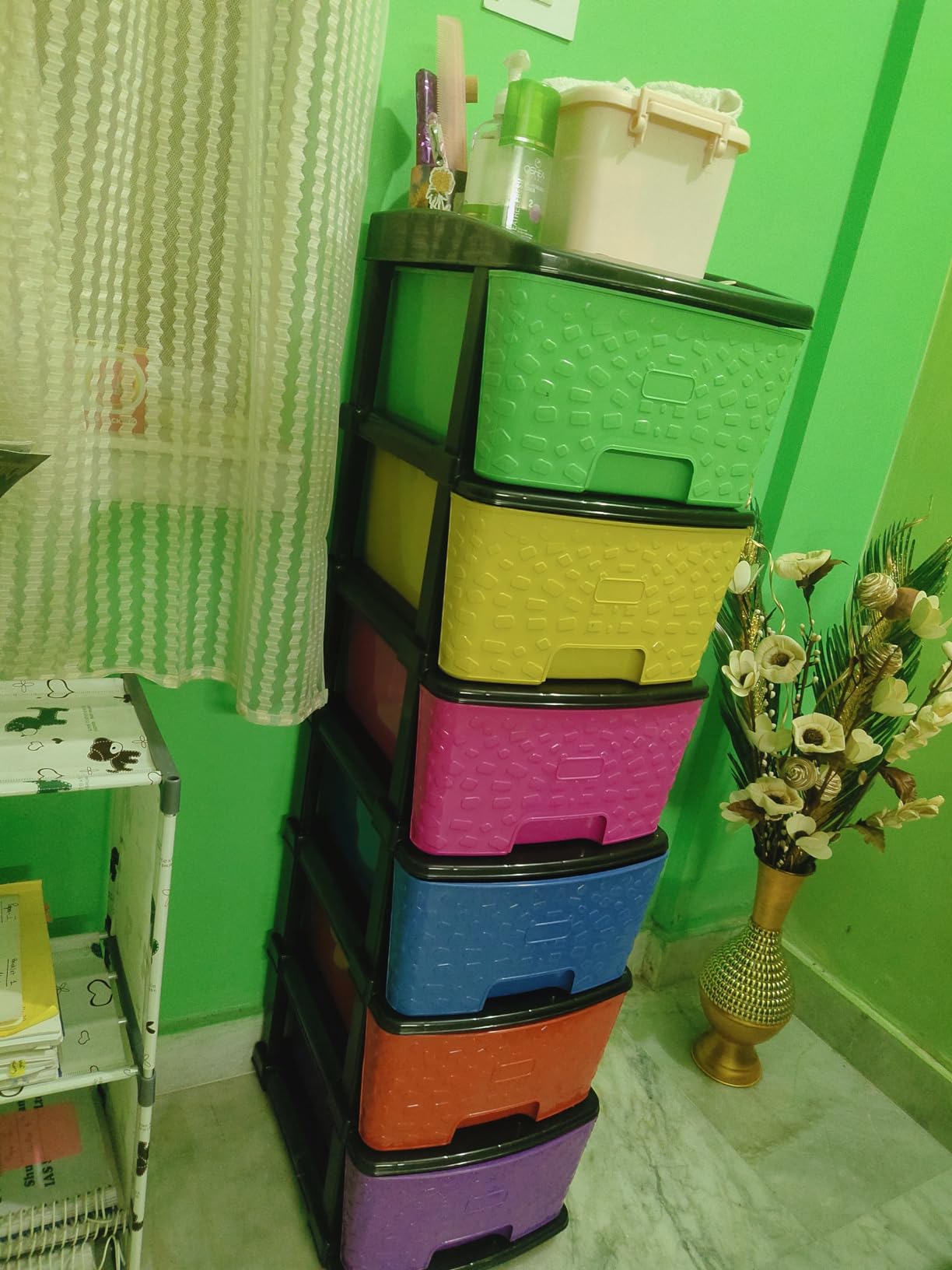 AVZEEGO Large 6 XL Multipurpose Drawer Plastic Modular Chest Storage ...