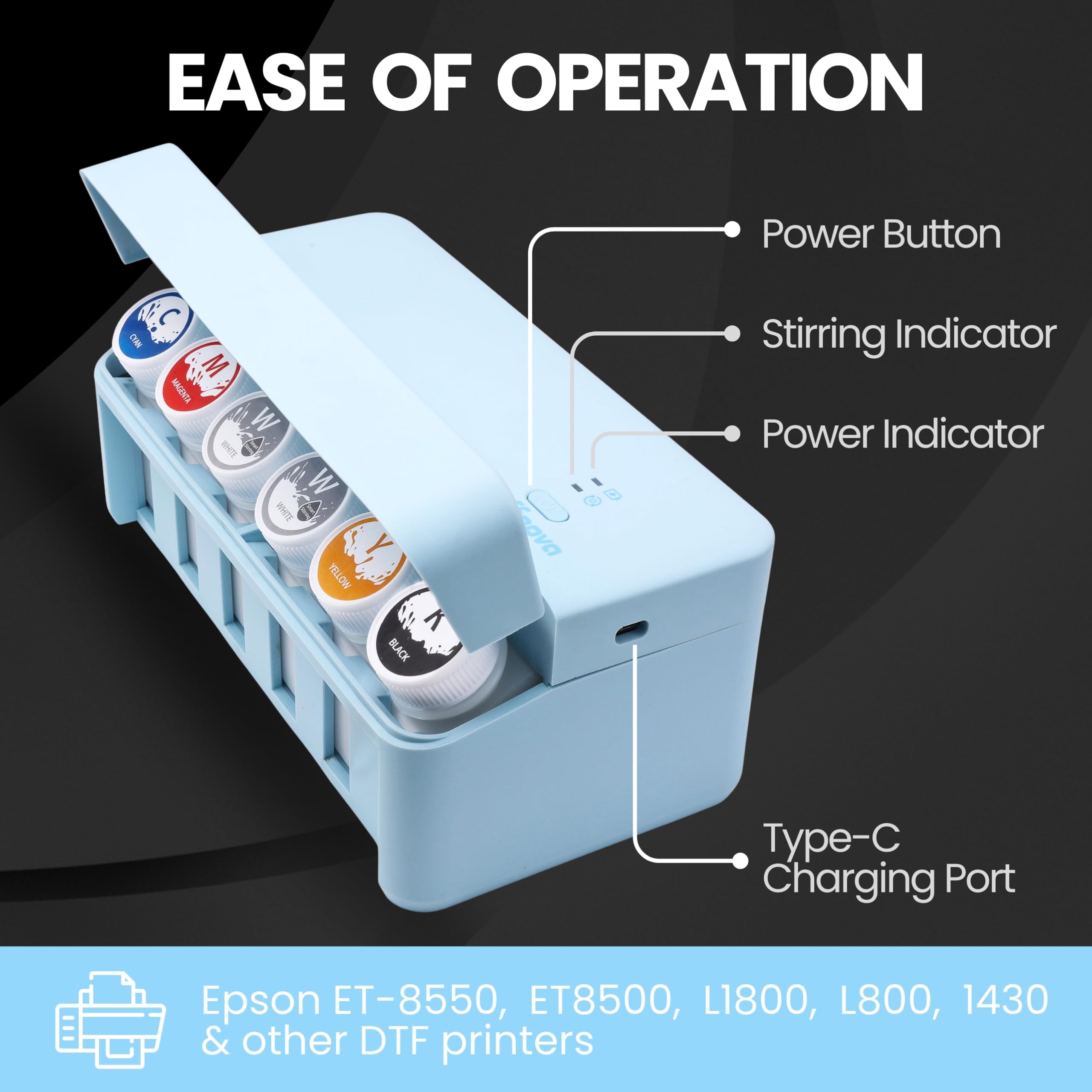 Snapklik.com : OFFNOVA CISS DTF White Ink Circulation System, Upgraded ...