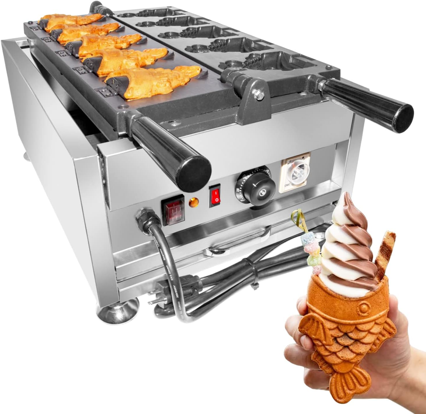Amazon.com: ALDKitchen Taiyaki Fish Waffle Maker | Electric Taiyaki ...