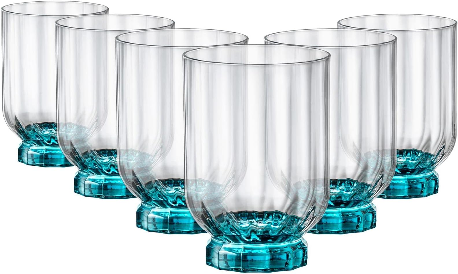 Bormioli Rocco & Siglio Line Blue Water Glass BOR1239 Pack of 6 ...