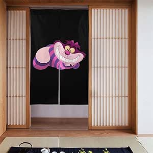 Amazon.co.jp: Wonderland Cheshire Cat Noren, Blindfold Noren, Room ...