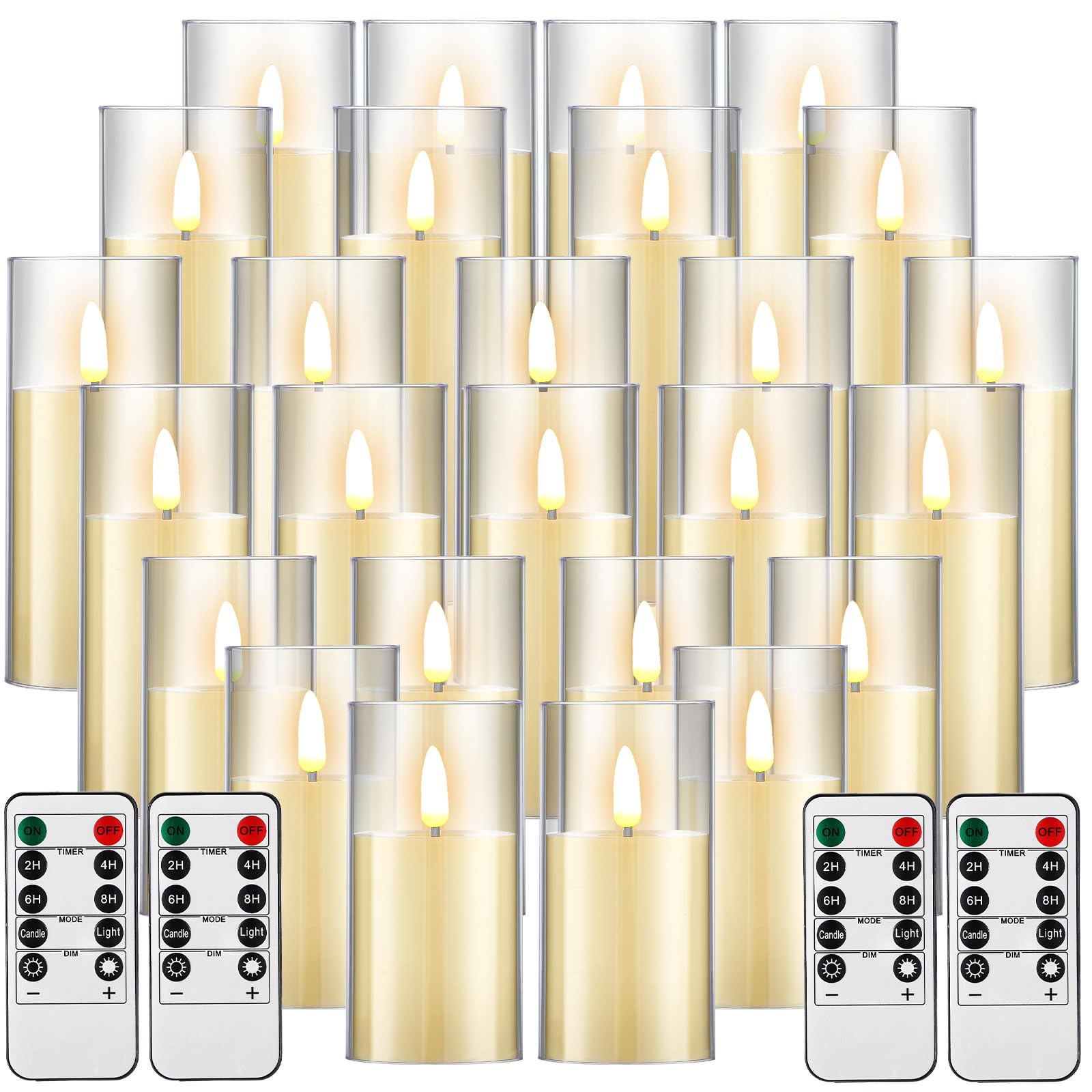 Retisee Set of 24 Outdoor Waterproof Flickering Flameless Candles Bulk ...