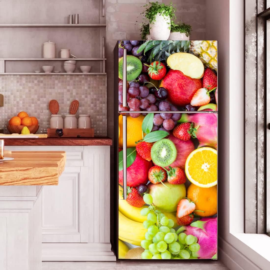 Ocean Decore Double Door Fridge Multicolor 3D Vinyl Sticker with Gloss ...