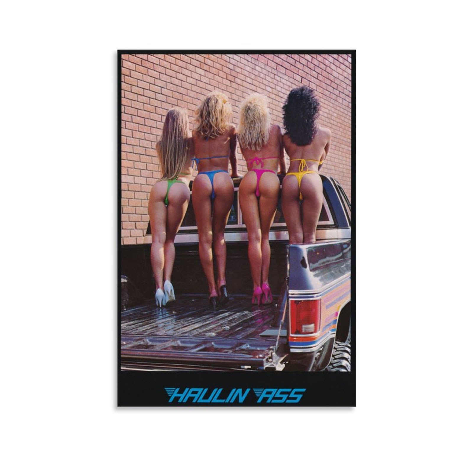 Amazon.com: 1970s 1980s Haulin Ass Bathing Suit Girls Pinup Poster ...