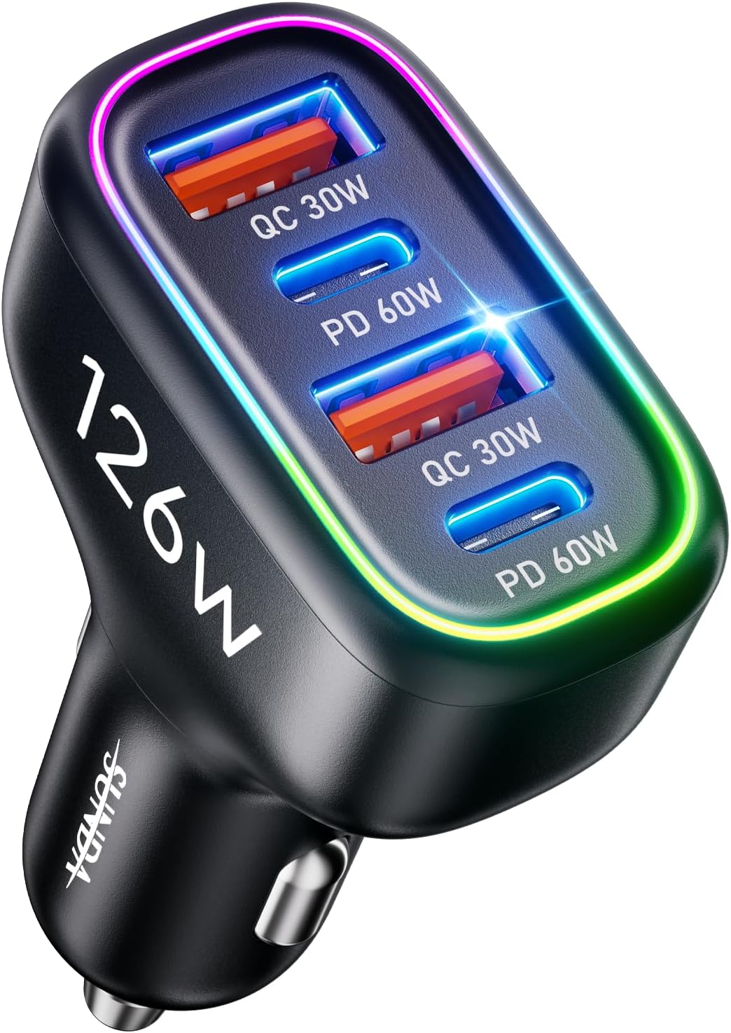 Amazon.com: Multi Port USB C Car Phone Charger Adapter 4 in 1 with ...