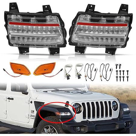 Amazon.com: ROXX Full Led DRL Sequential Turn Signal Assembly for 2018 ...