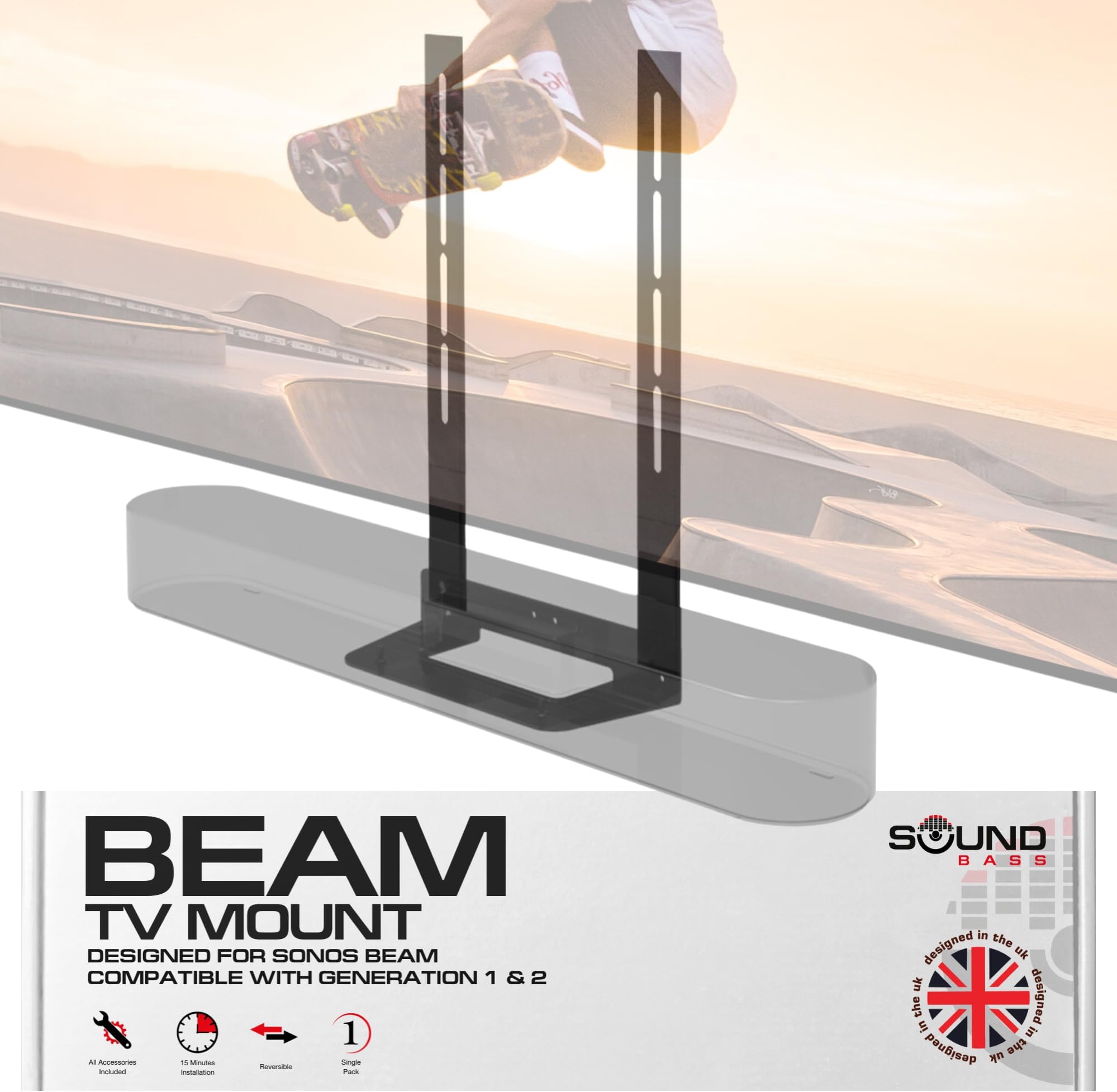 Amazon.com: Soundbass Beam TV Mount, Compatible with Generation 1 & 2 ...