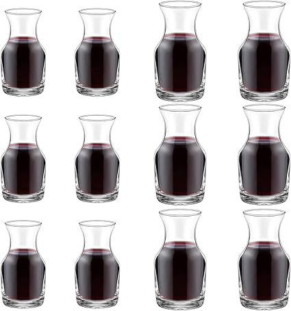 Amazon.com | Single Serving Wine Carafe Glass Mini Carafe Individual ...