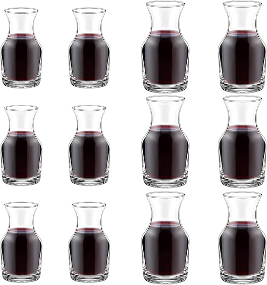 Amazon.com | Single Serving Wine Carafe Glass Mini Carafe Individual ...
