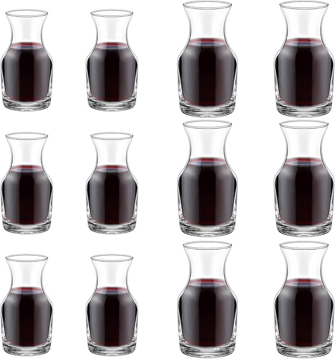 Amazon.com | Single Serving Wine Carafe Glass Mini Carafe Individual ...