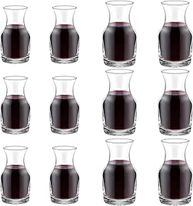 Amazon.com | Single Serving Wine Carafe Glass Mini Carafe Individual ...