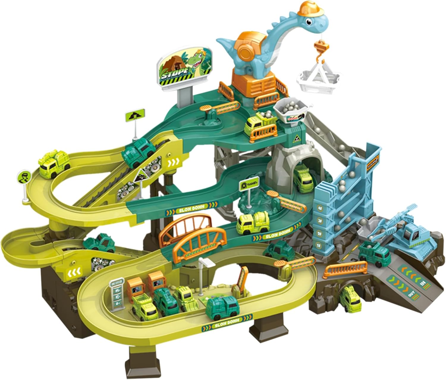 Amazon.com: Toy Car Ramp Track, Adventure Railcar Colorful Vehicles ...