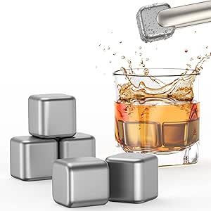 Amazon.com: TIANDLIFE Titanium Whiskey Ice Stones, Reusable Titanium ...