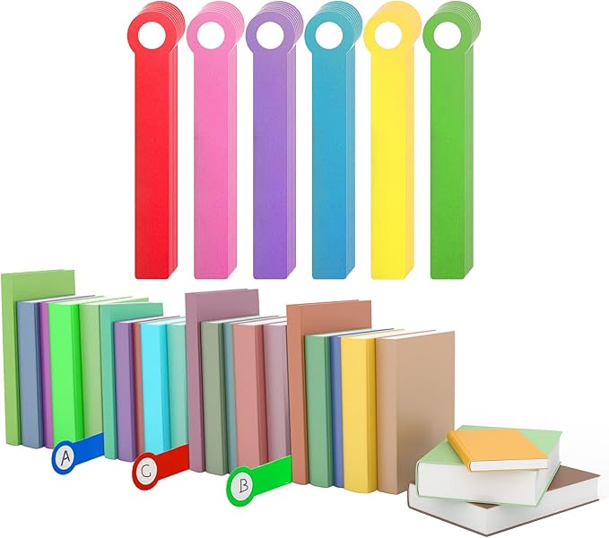 48PCS Library Book Colored Dividers with Stickers Plastic School Book ...
