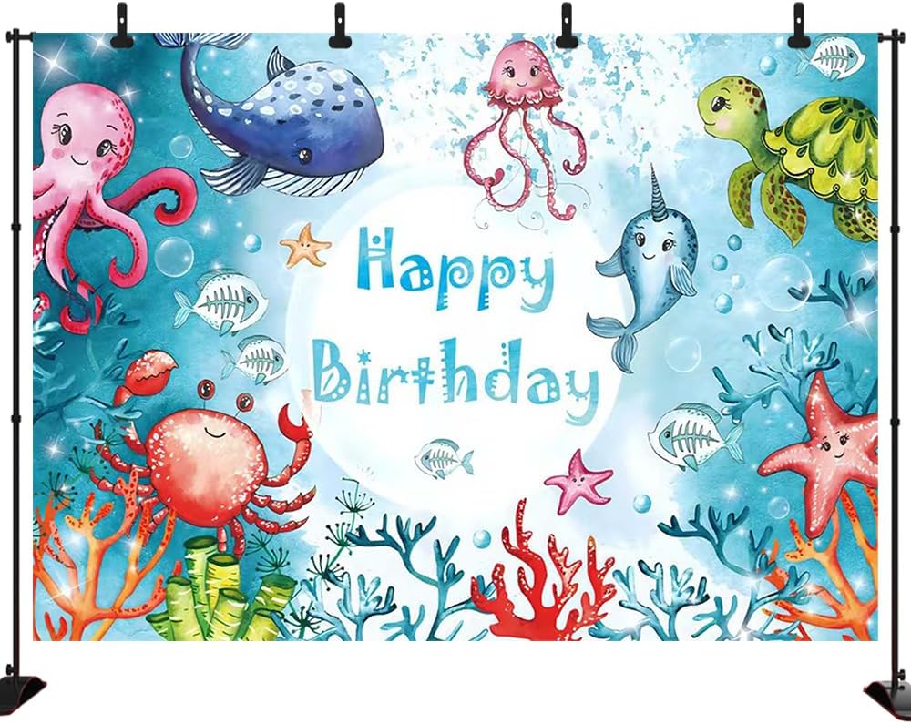 Amazon.com : INRUI Under The Sea Photography Background Aquarium ...