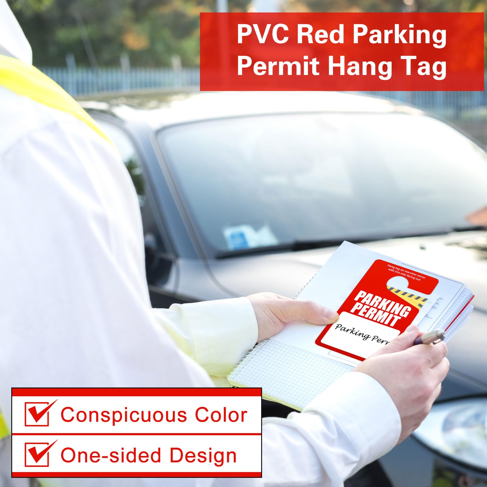 Snapklik.com : 100 Pack Parking Permit Hang Tags Plastic Parking ...