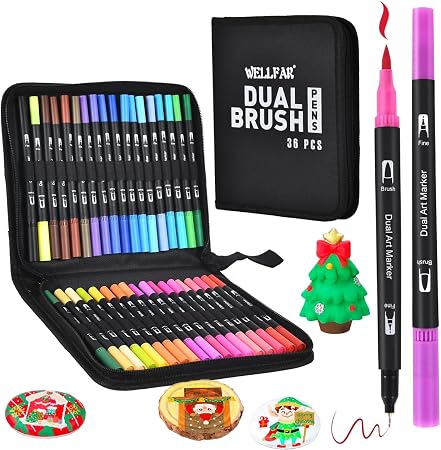 Amazon.com: Coloring Markers for Adults/Teens/Kids, Dual Tip (Brush ...