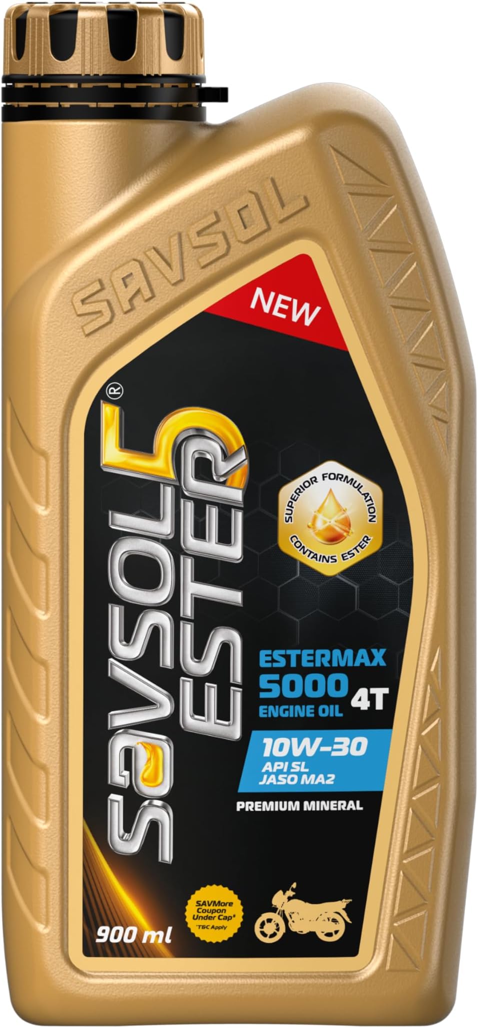 SAVSOL ESTER5 ESTERMAX 5000 4T 10W-30 | Premium Engine Oil for Bikes ...