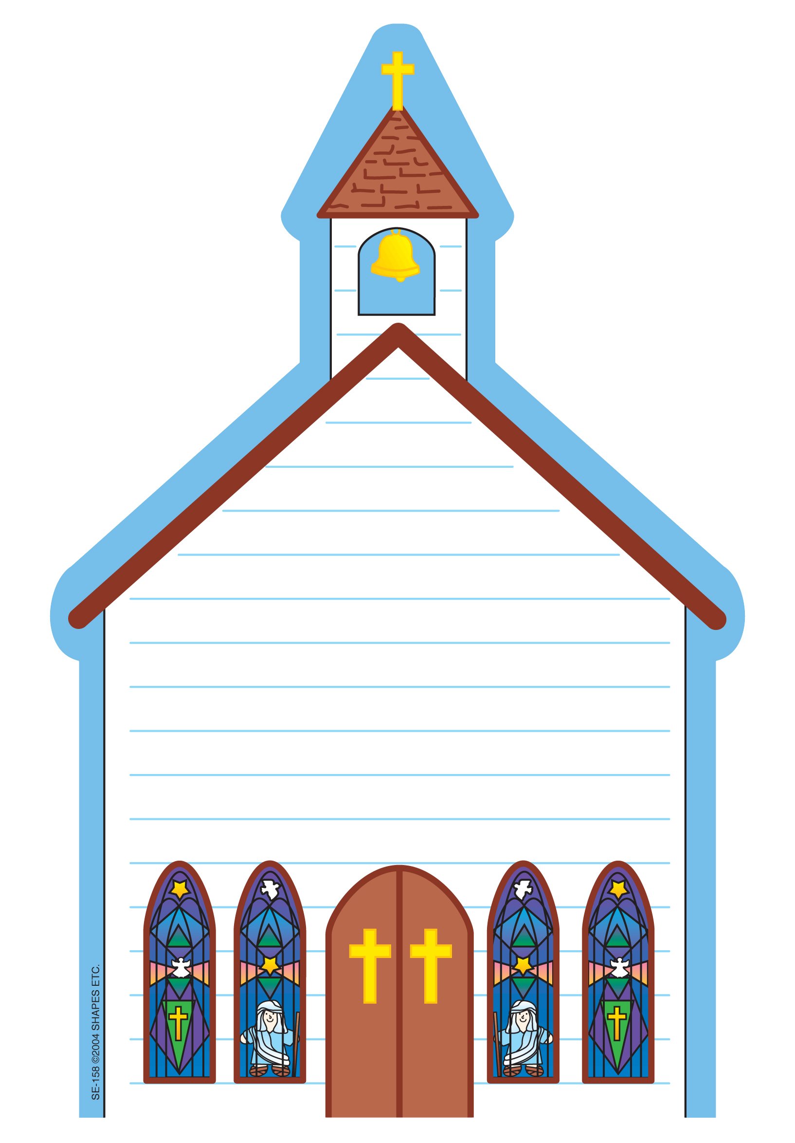 Amazon.com : SHAPES ETC. Church Large Notepad- Inspired Sunday School ...