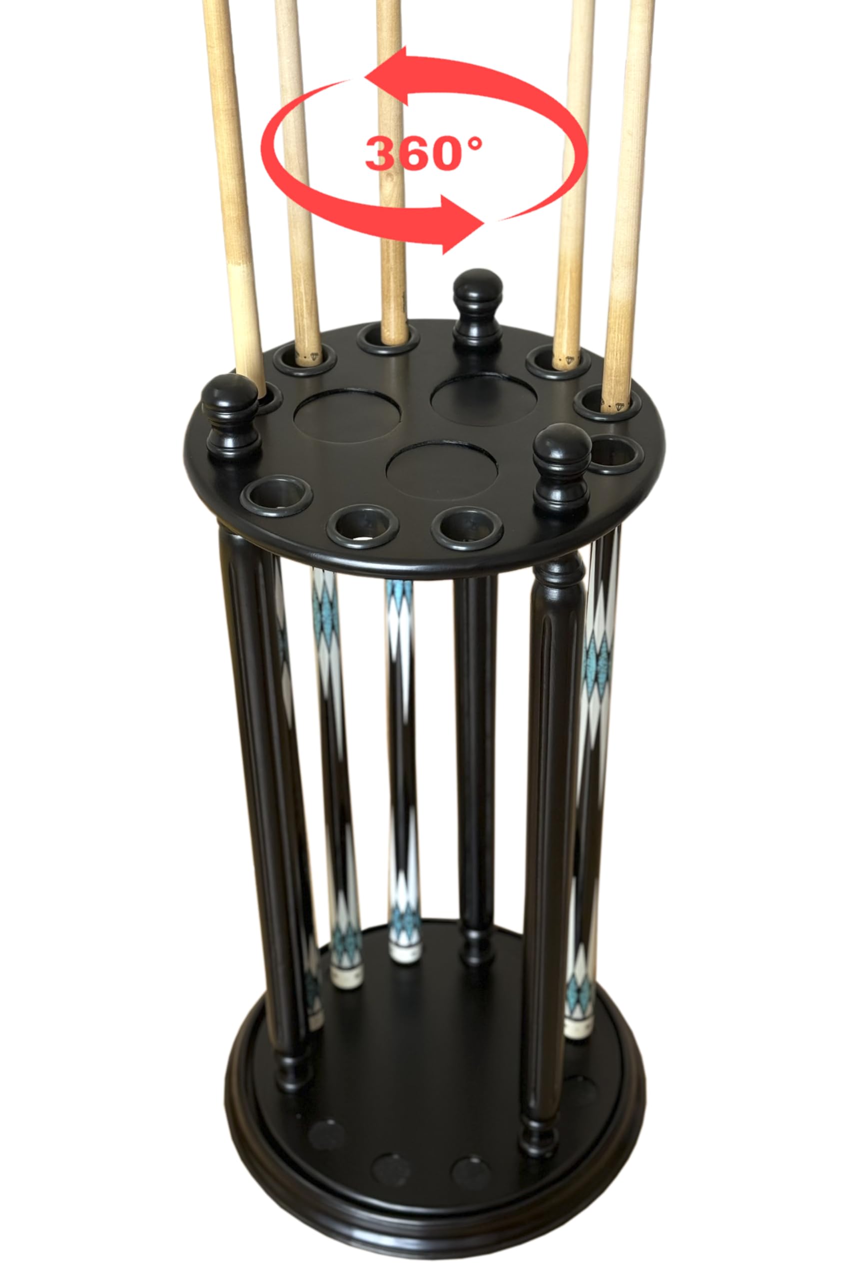 Amazon.com: AF28 Pool Stick Holder Floor Stand, Wooden Billiard Cue ...