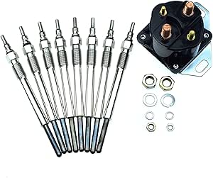 Amazon.com: Set of 8 Glow Plugs + Plug Relay For Ford F250 F350 F450 ...