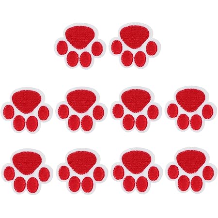 Amazon.com: Gadpiparty 20pcs Dog Paws Patches Cat Paw Print Patches ...