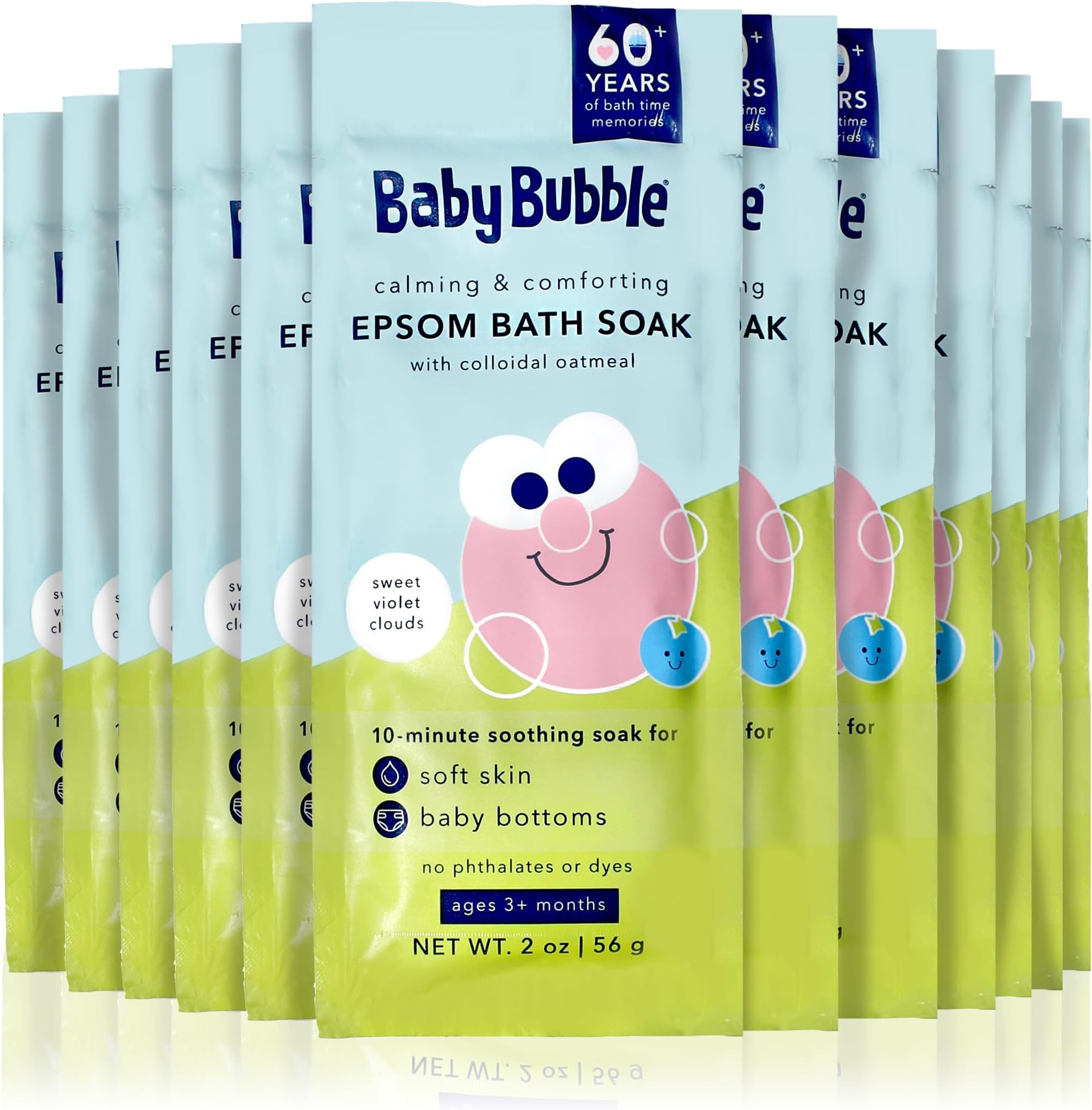 Amazon.com: Mr. Bubble Baby Bubble 2 oz. Epsom Bath Soak, 12 Pack ...