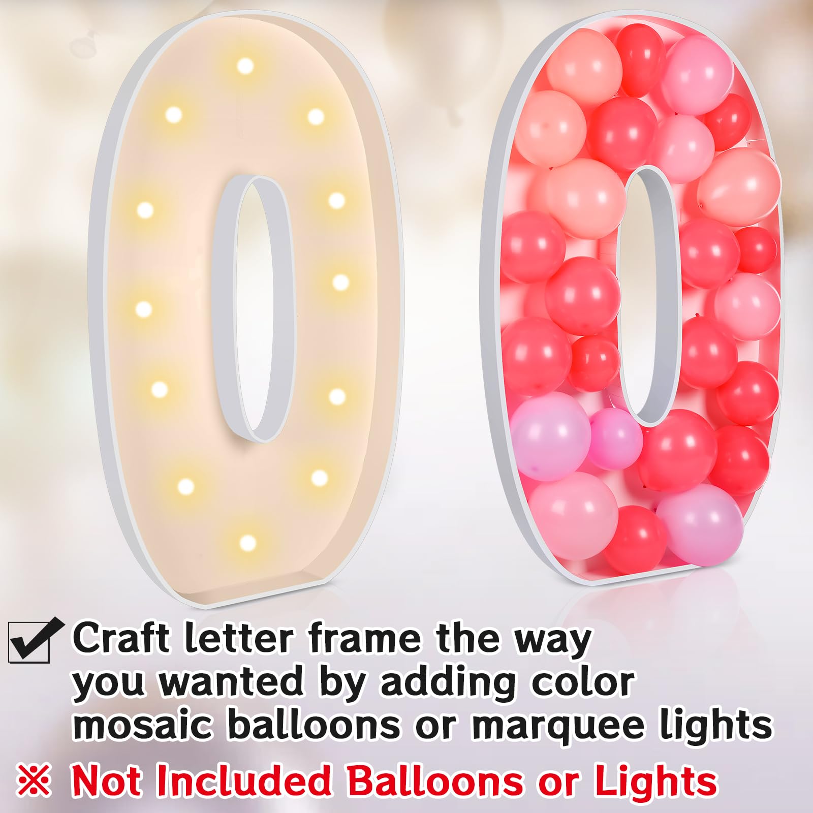 Snapklik.com : 5FT Giant Mosaic Numbers For Balloons, Mosaic Balloon ...