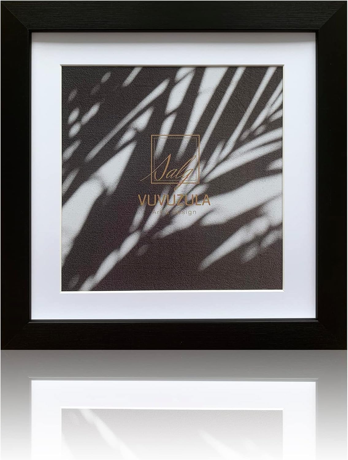 VUVUZULA Square Picture Frames 8x8 Inch Black Photo Frame with Mount ...