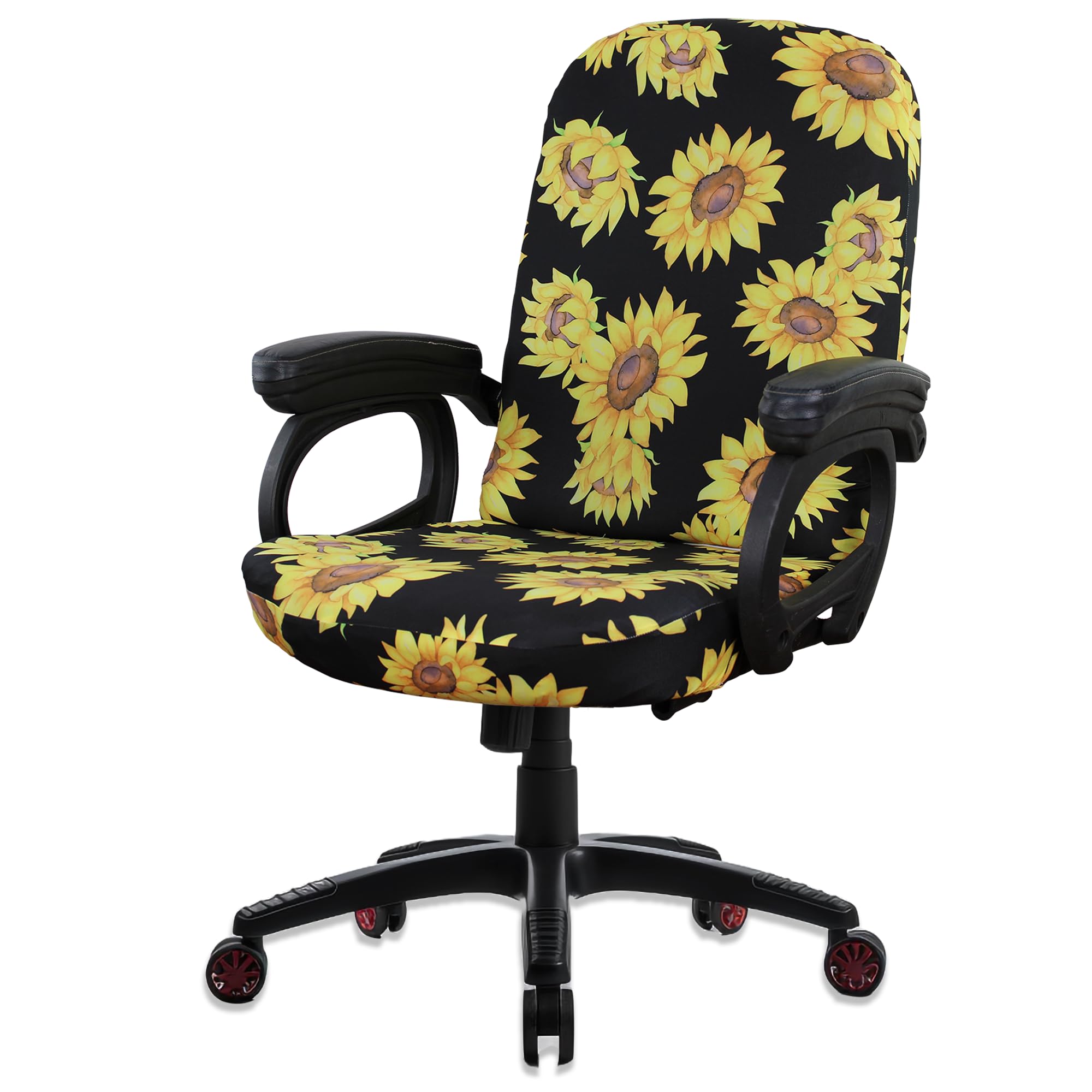 Amazon.com: YOXEULL Sunflower Computer Office Chair Covers Stretchable ...