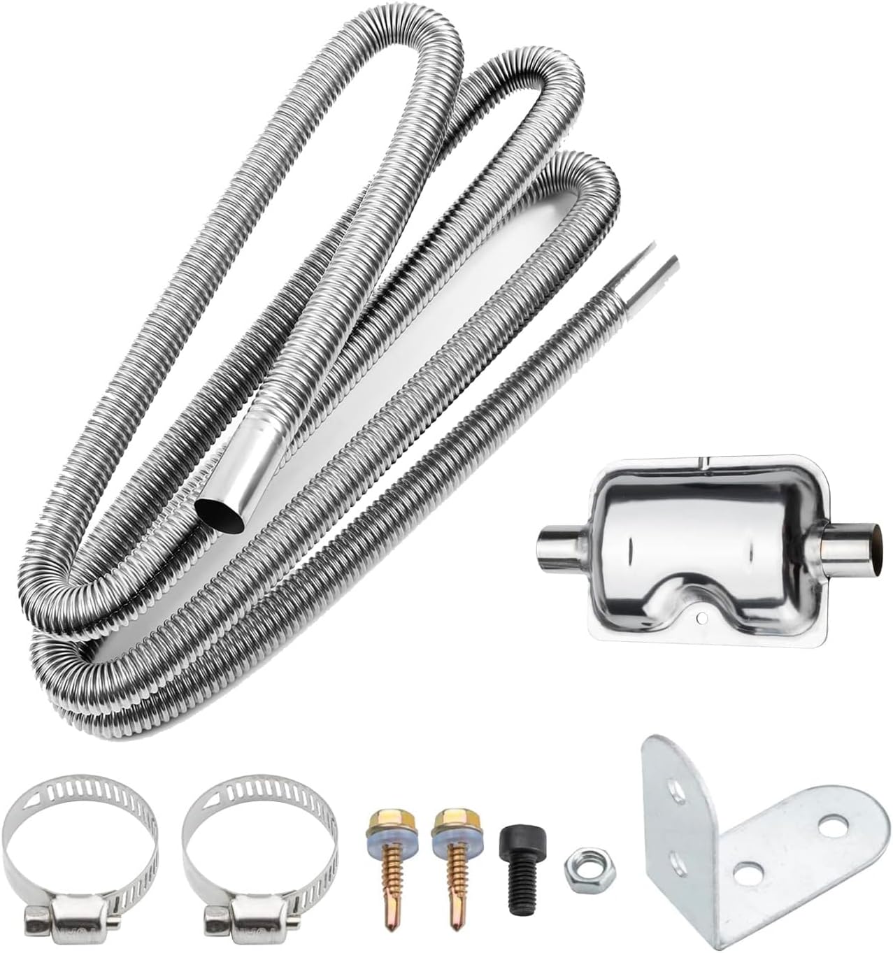 Diesel Heater Exhaust Pipe, Stainless Steel Car Air Heater with 2 ...