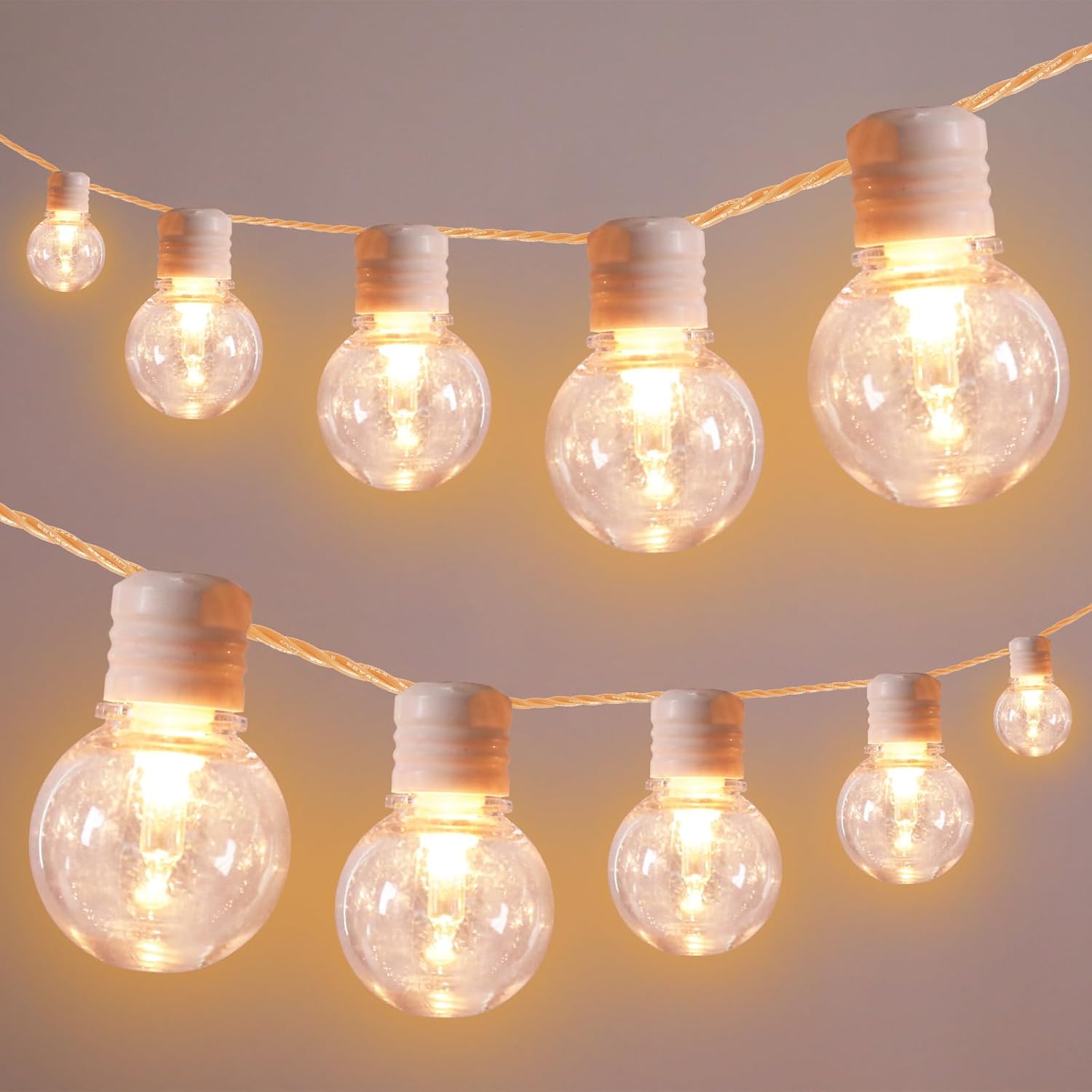 Amazon.com: Afirst White Outdoor String Lights 34ft with100 LED Bulbs ...