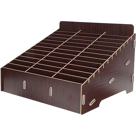 Amazon.com: SEWACC Cell Phone Storage Box 36 Grids Wooden Cell Phone ...