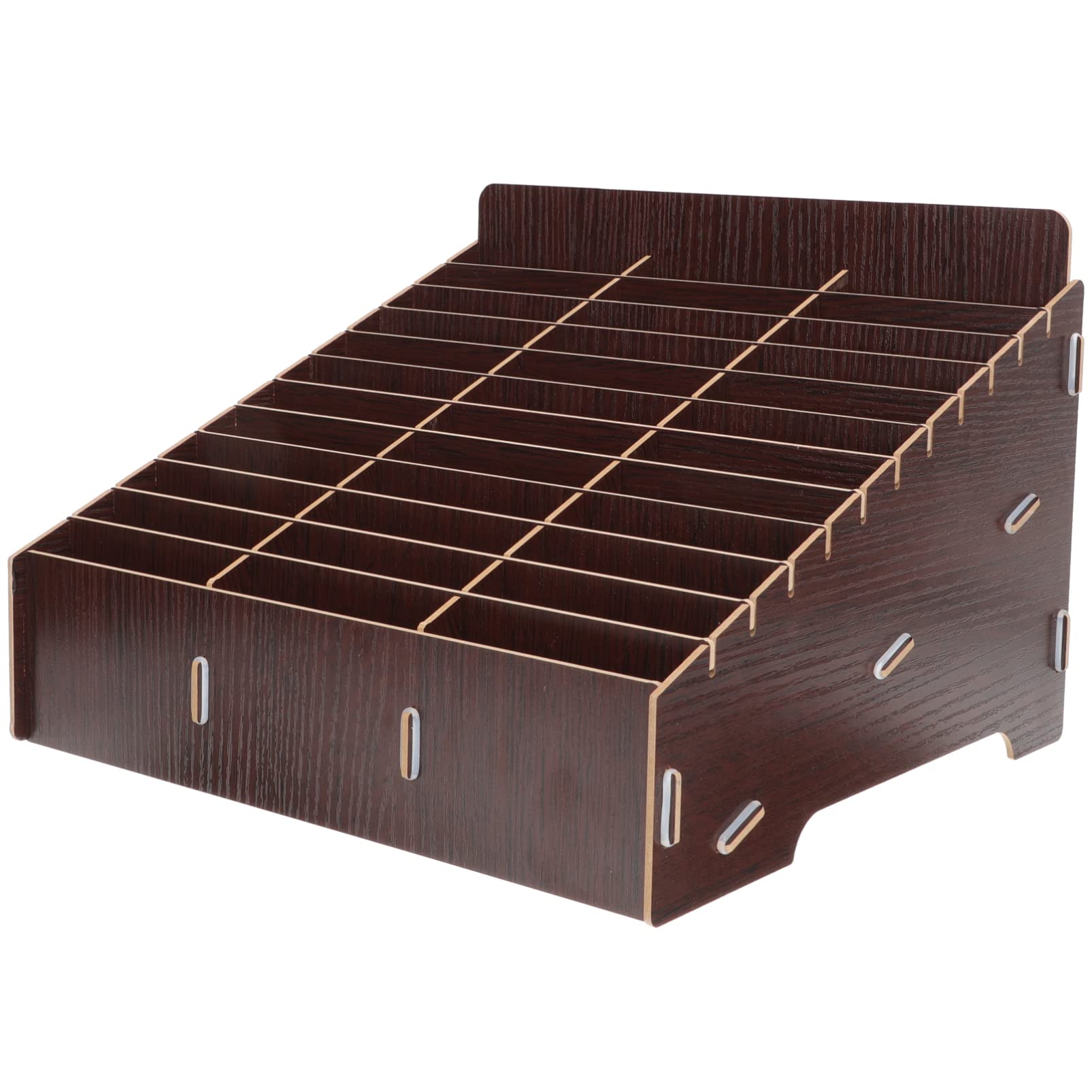 Amazon.com: SEWACC Cell Phone Storage Box 36 Grids Wooden Cell Phone ...