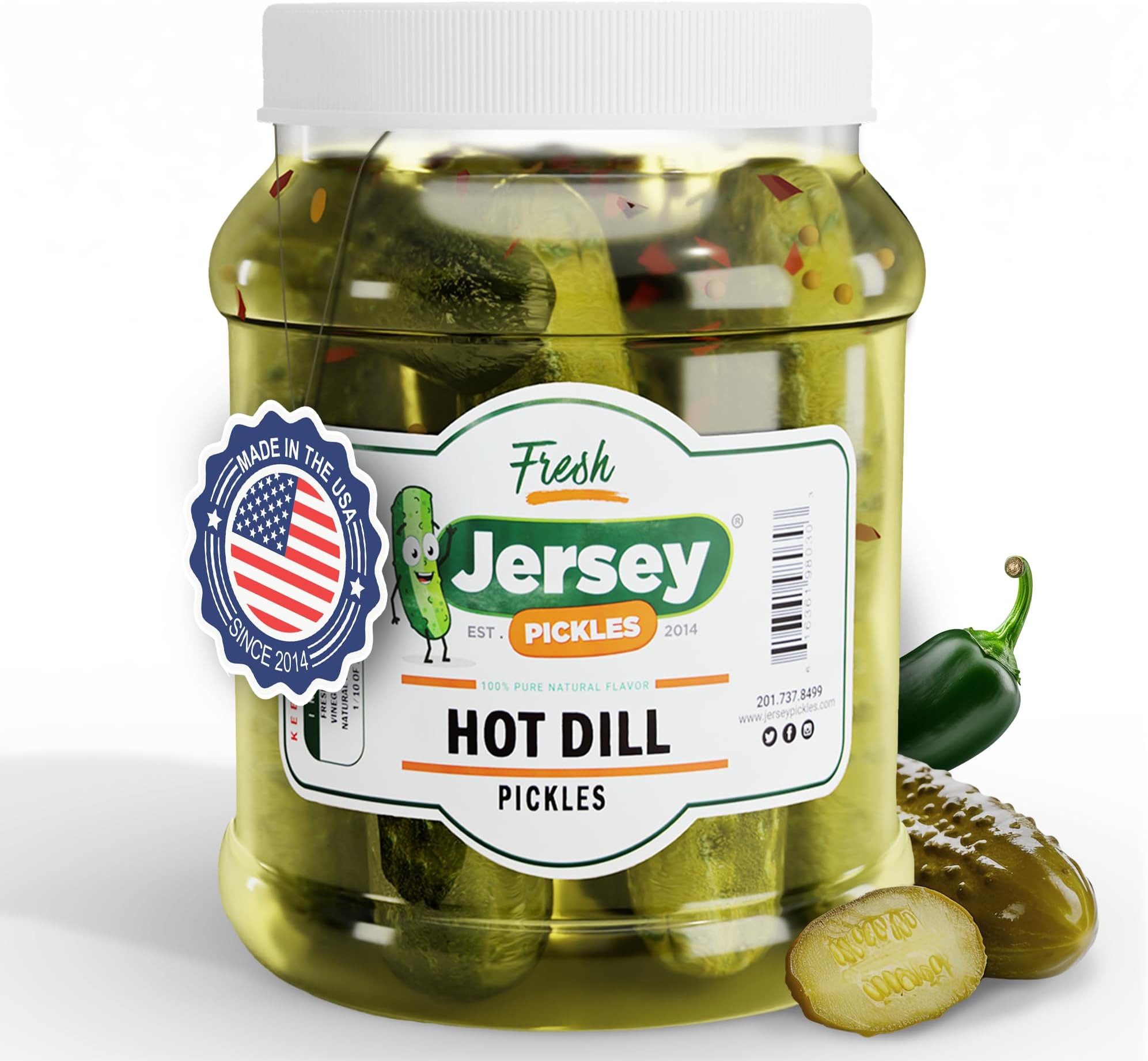 Amazon.com : Jersey Pickles - Kosher Dill Whole (Quart) - Fresh, Keto ...